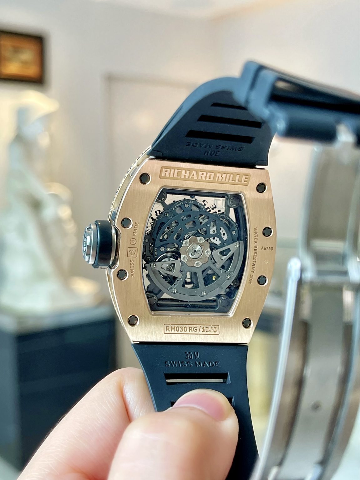 Richard Mille RM 030 18K Rose Gold Full Diamond