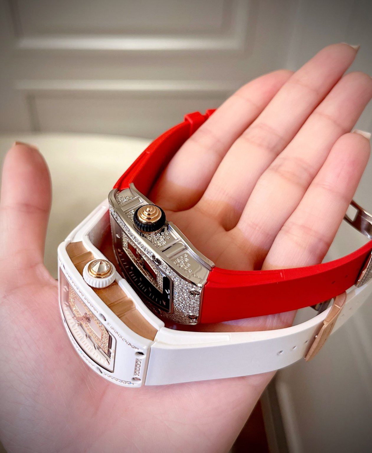 Richard Mille RM 07-01 White Gold Full Snow Diamond MOP