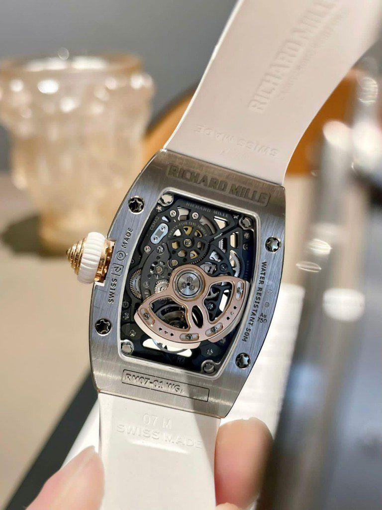 Richard Mille RM 07-01 White Gold Full Snow Diamond MOP
