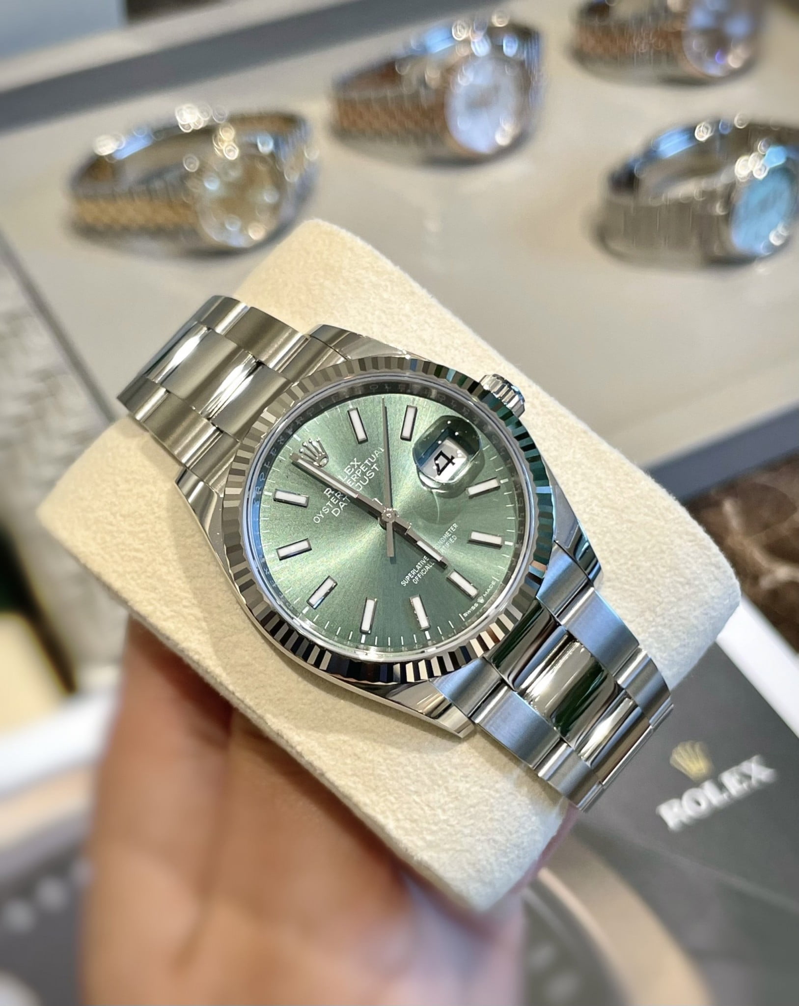 Rolex Steel Datejust 126234-0052, 36mm, Thép và Vàng Trắng
