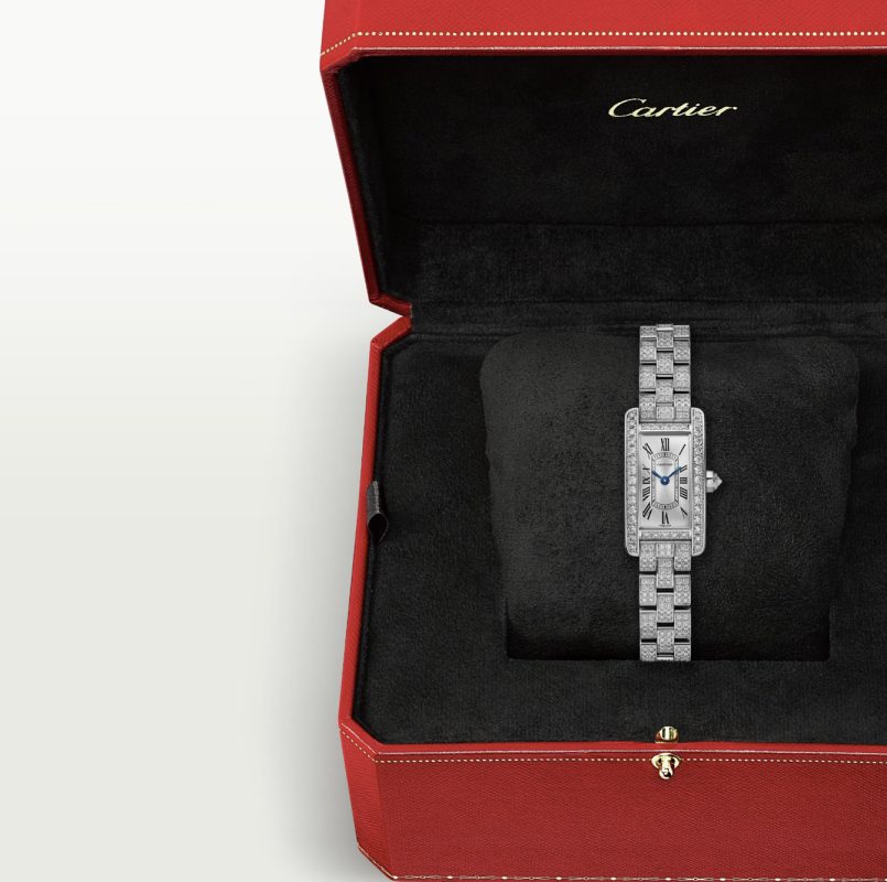 CARTIER TANK AMÉRICAINE MINI MODEL FULL DIAMOND